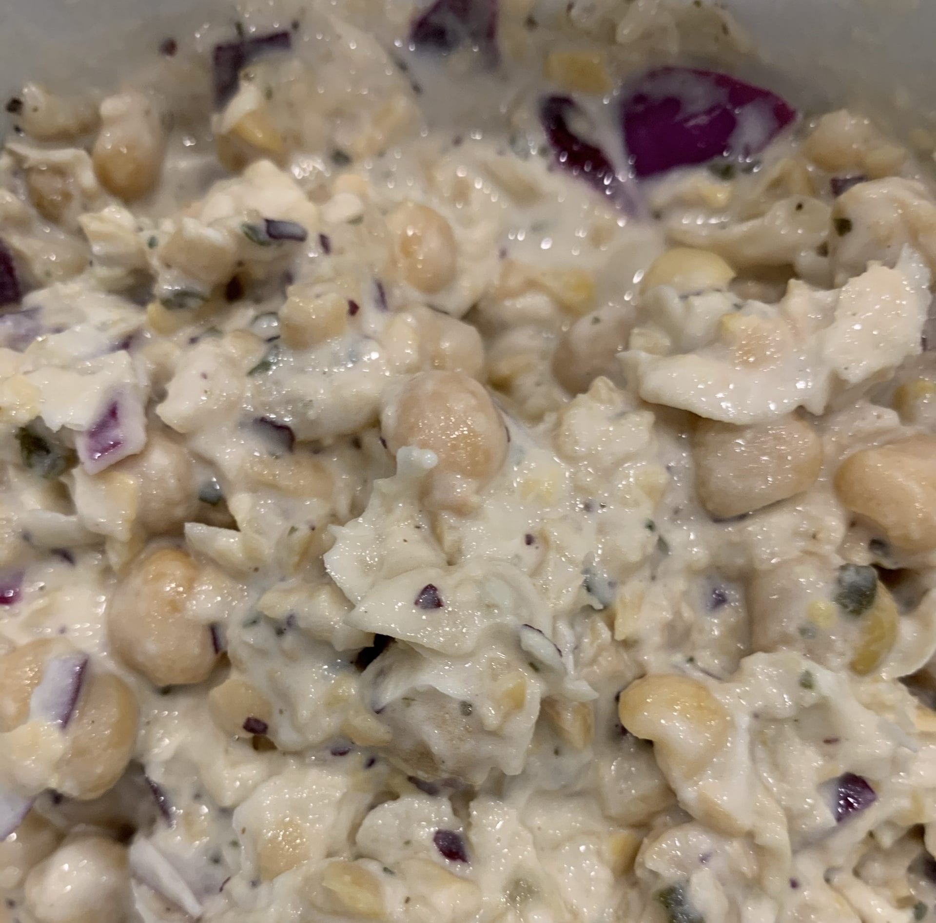 Crushed chickpea and red onion mayo sandwich - The Plant based dad