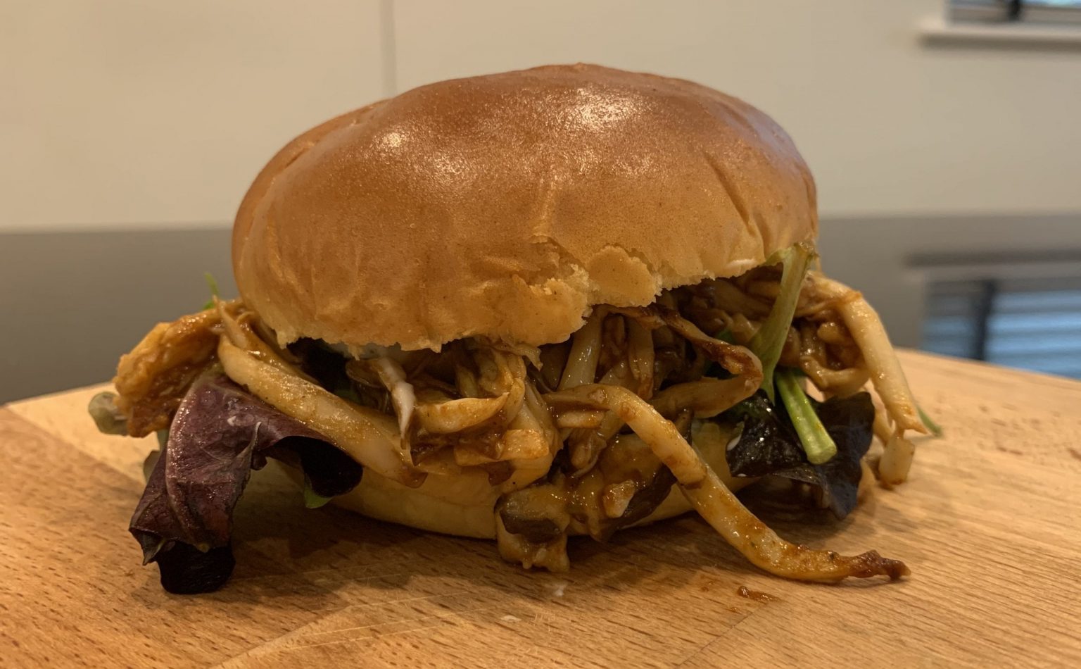 Spiced Shredded king oyster mushrooms - The Plant based dad
