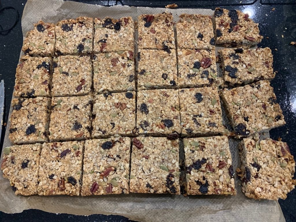 Seedy nutty fruity flapjacks - The Plant based dad