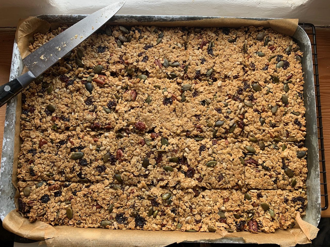 Seedy nutty fruity flapjacks - The Plant based dad