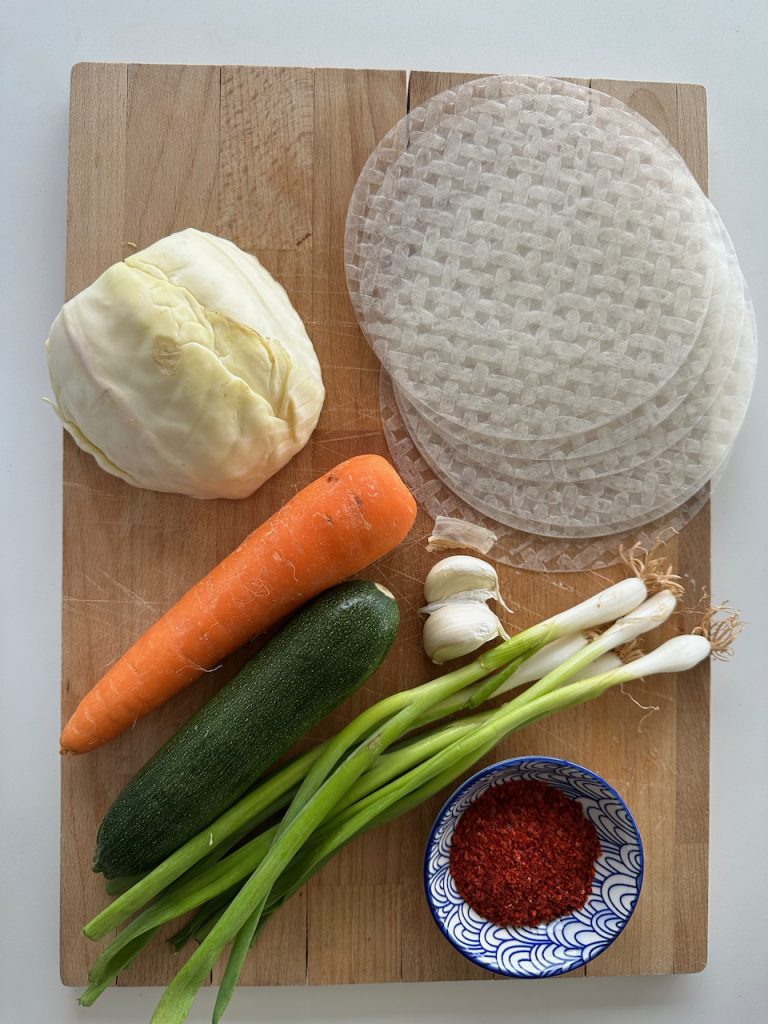 Korean spiced spring rolls - The Plant based dad