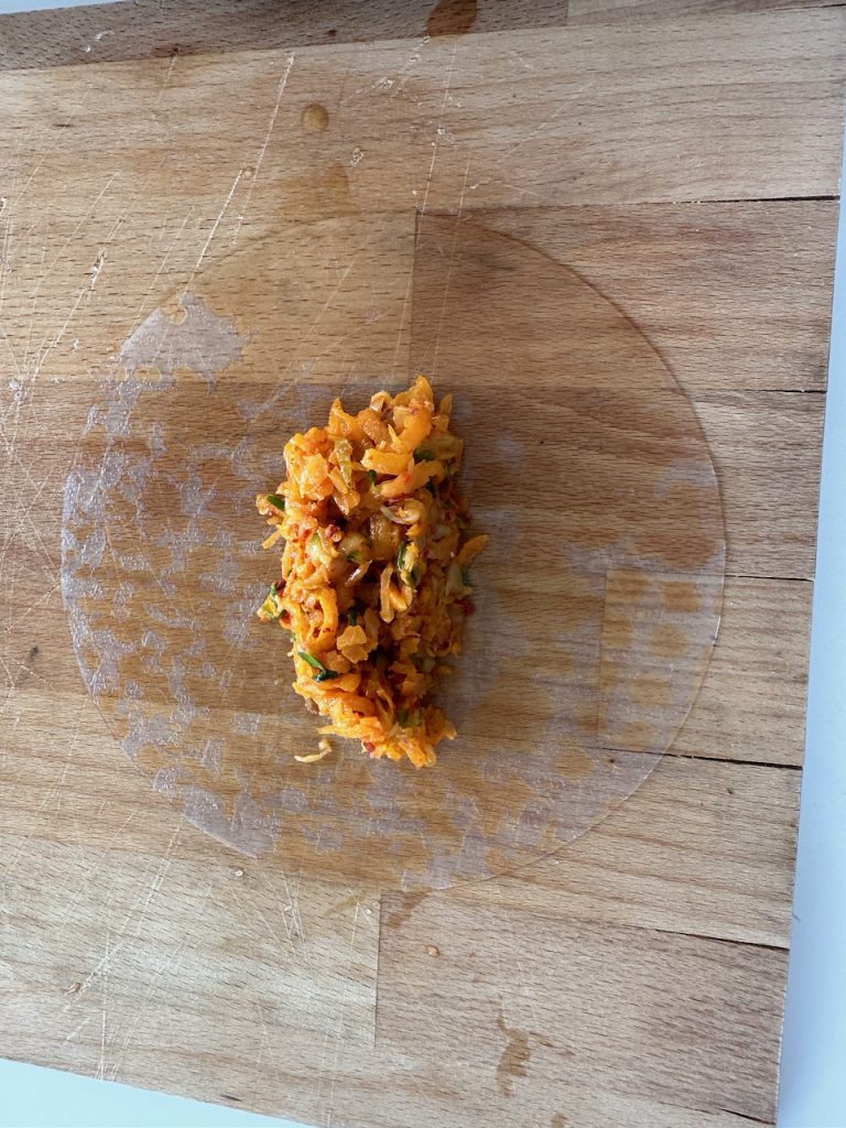 Korean spiced spring rolls - The Plant based dad