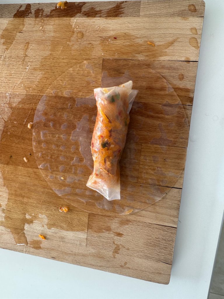 Korean spiced spring rolls - The Plant based dad