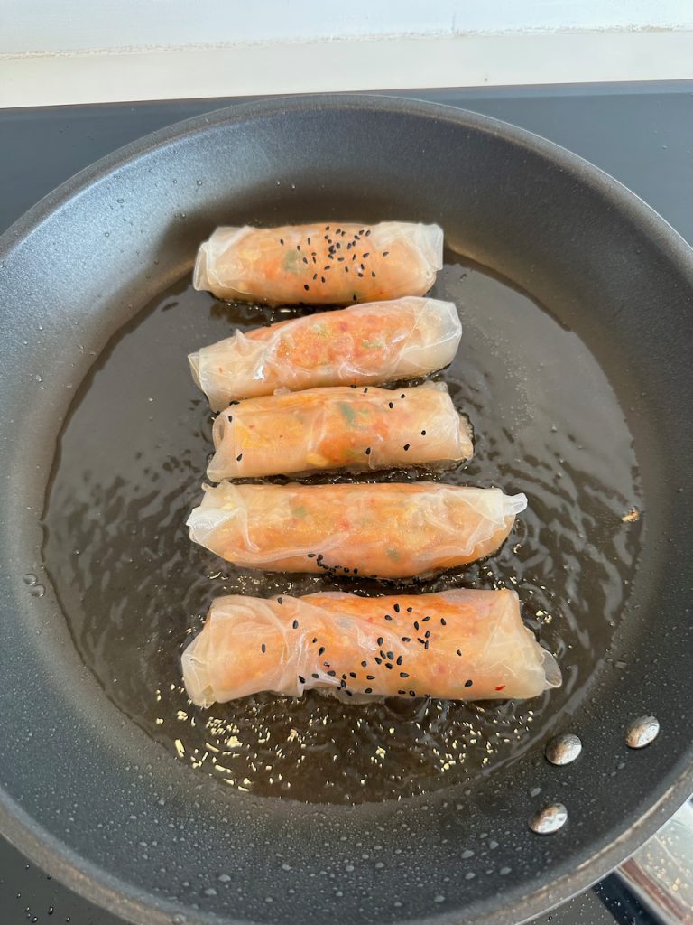 Korean spiced spring rolls - The Plant based dad