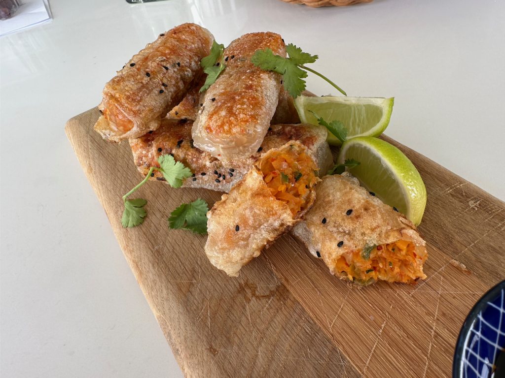 Korean spiced spring rolls - The Plant based dad